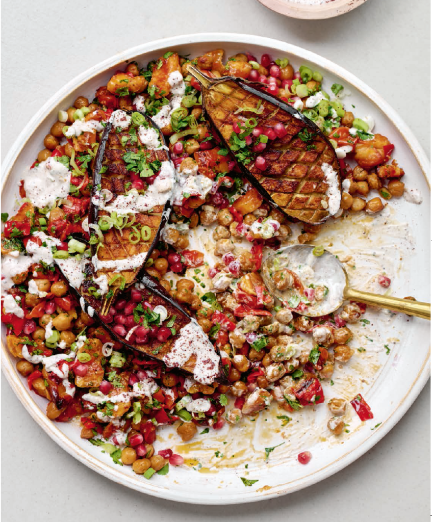 Tim Spector's Roasted Aubergine Traybake - The Bath Magazine